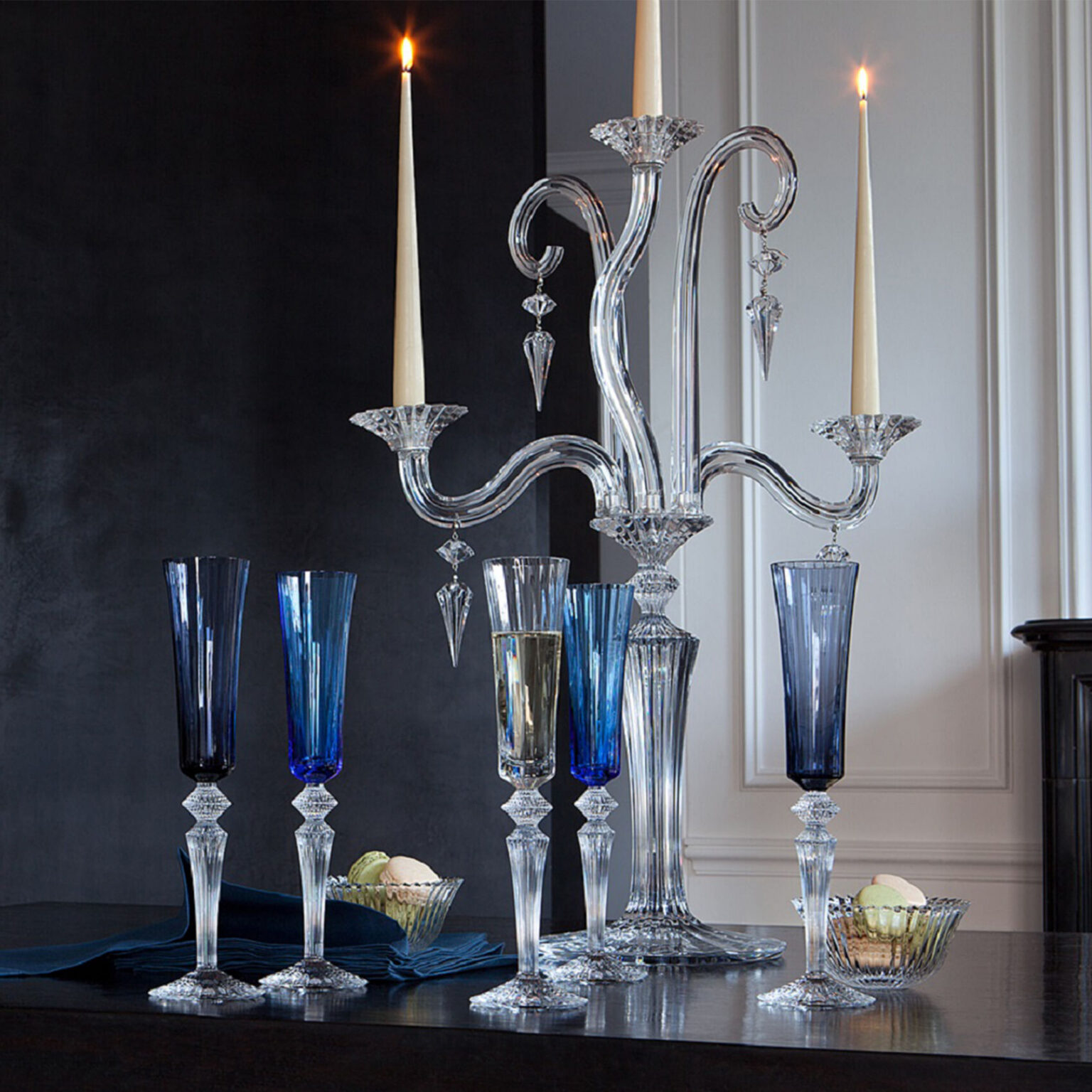 Flûtes à champagne de Baccarat – Noblesse & Royautés