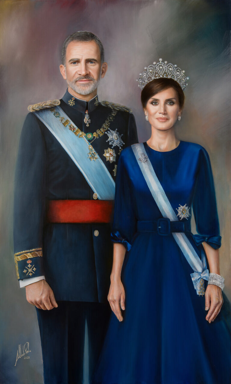 Portrait des souverains espagnols par Arturo Rubio – Noblesse & Royautés